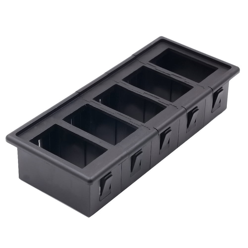 HEMOTON Black Car Toggle Switch Holder Housing Kit ABS PC Material 2x2 ...