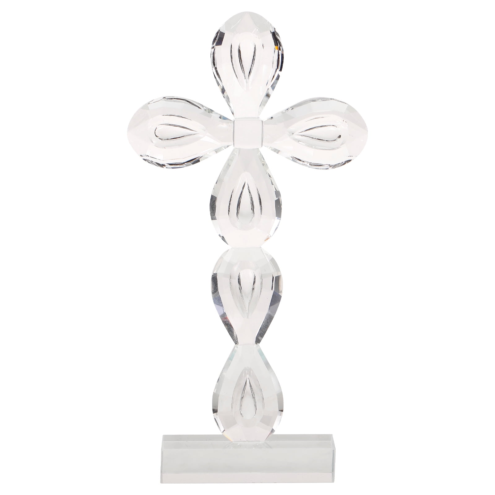 RENACLIPY Crystal Cross Decor Clear Crystal Ornament for Tabletop ...