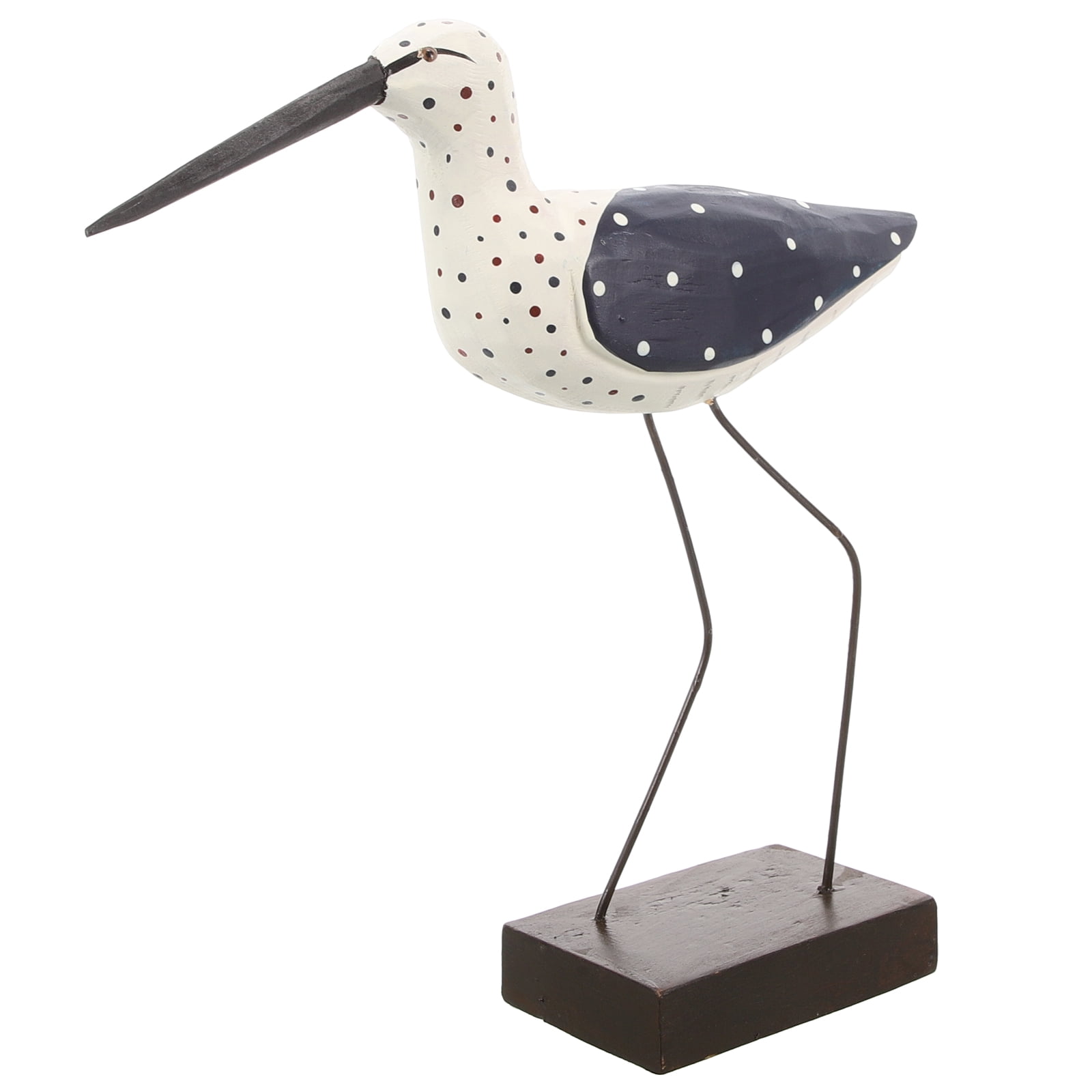 Nishuna Wooden Sea Bird Statue Seagull Figurine Nautical Coastal Birds ...