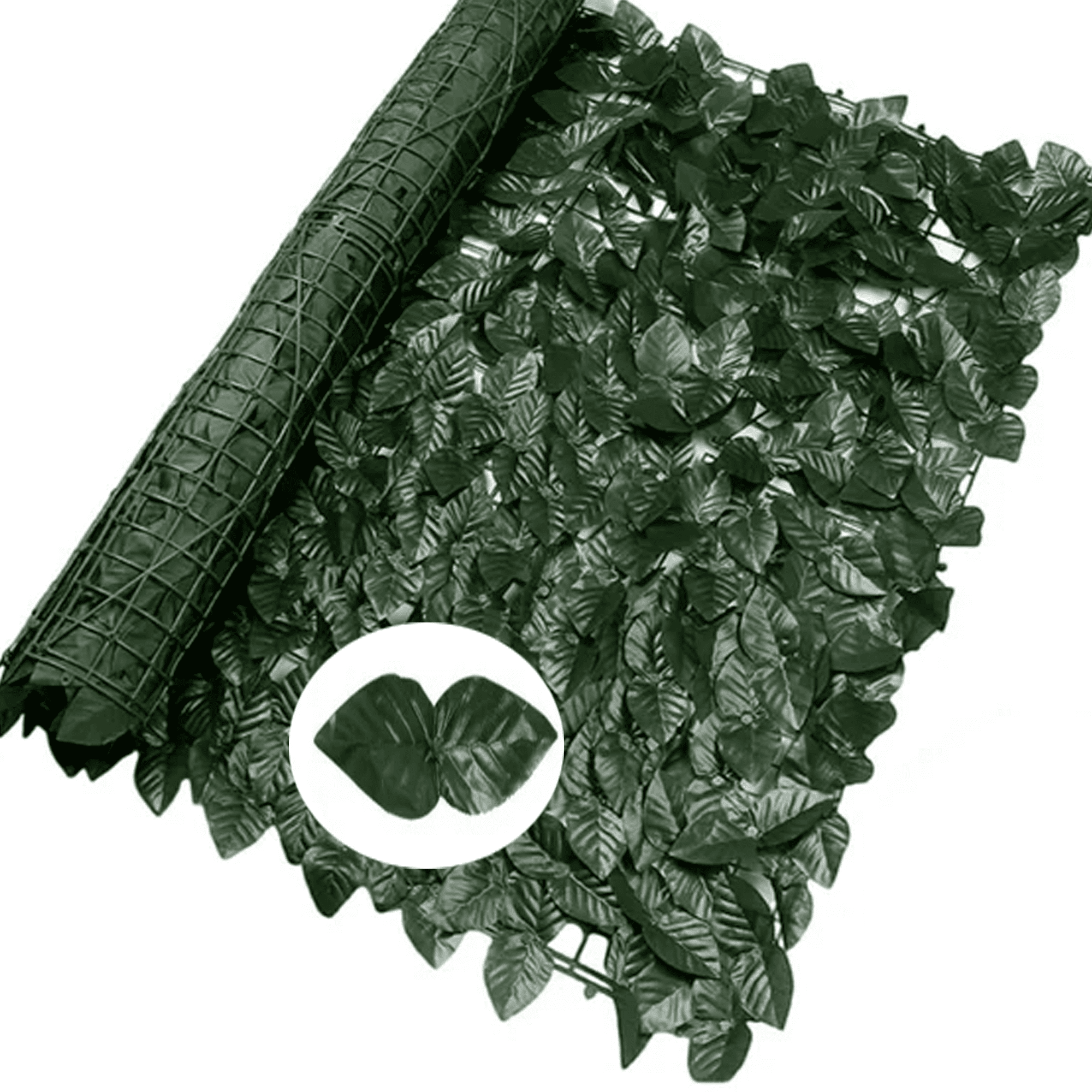 Nisorpa Artificial Ivy Privacy Fence Screen, 39.4" x 118" Green Faux ...