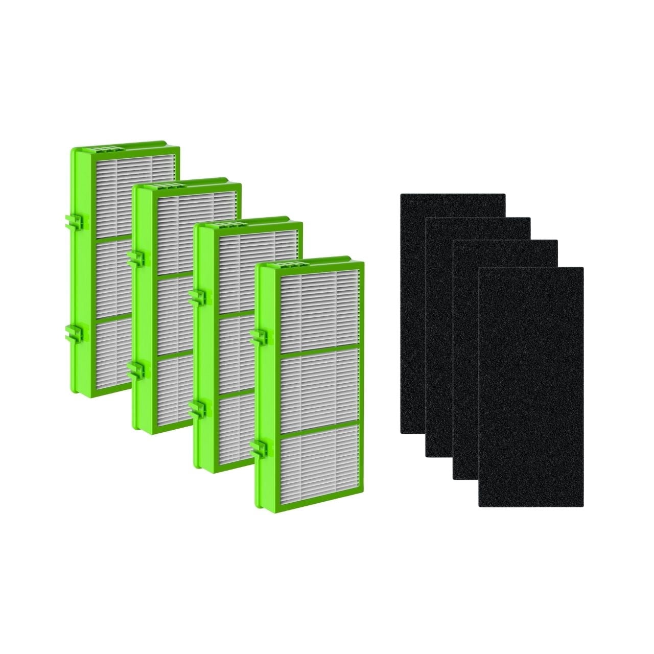 Nispira AER1 HAPF300AHD Filter Set, 4 HEPA & Carbon with Pre Filters ...