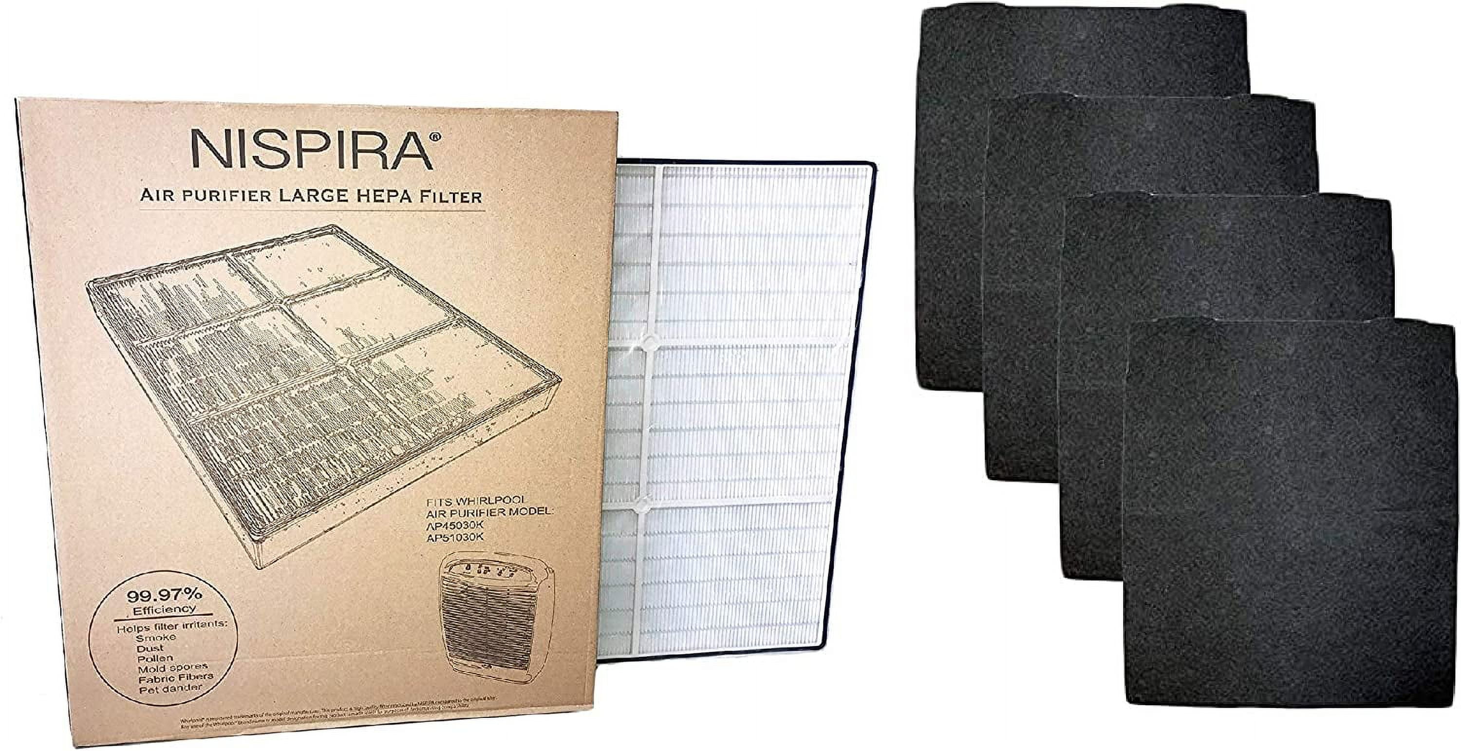 Nispira Compatible Whirlpool 8171434K Large Air Purifier HEPA and 4 ...