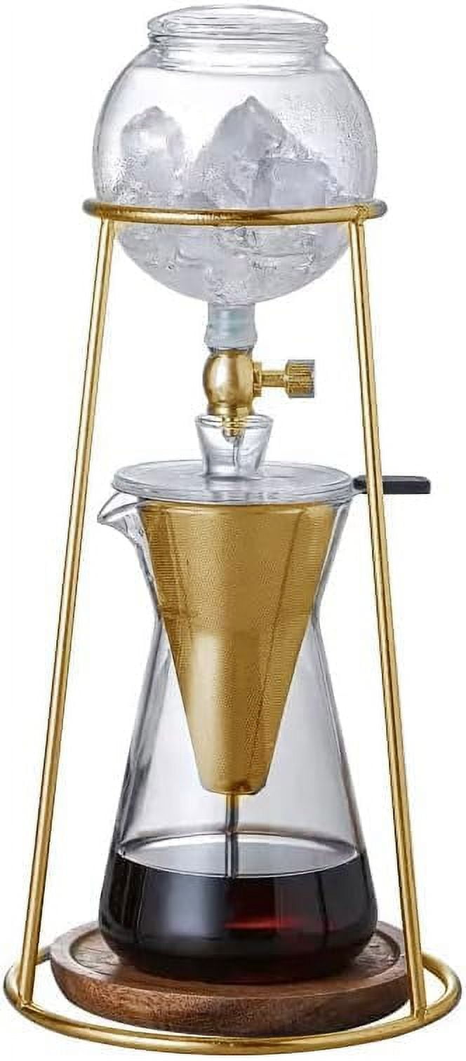 Nispira Iced Coffee Cold Brew Drip Coffee Maker Stainless Steal Gold ...