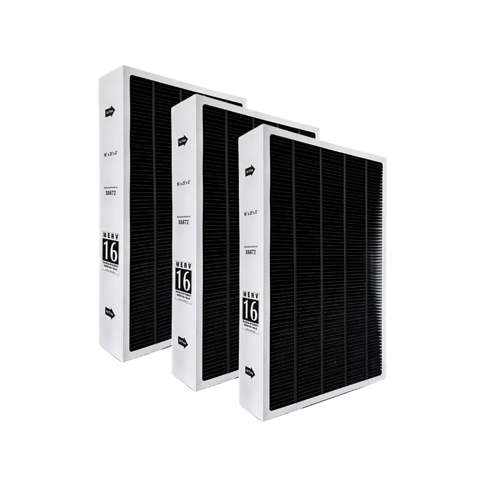 Nispira MERV 16 X6672 Furnace AC HVAC Air Filter Replacement Compatible ...