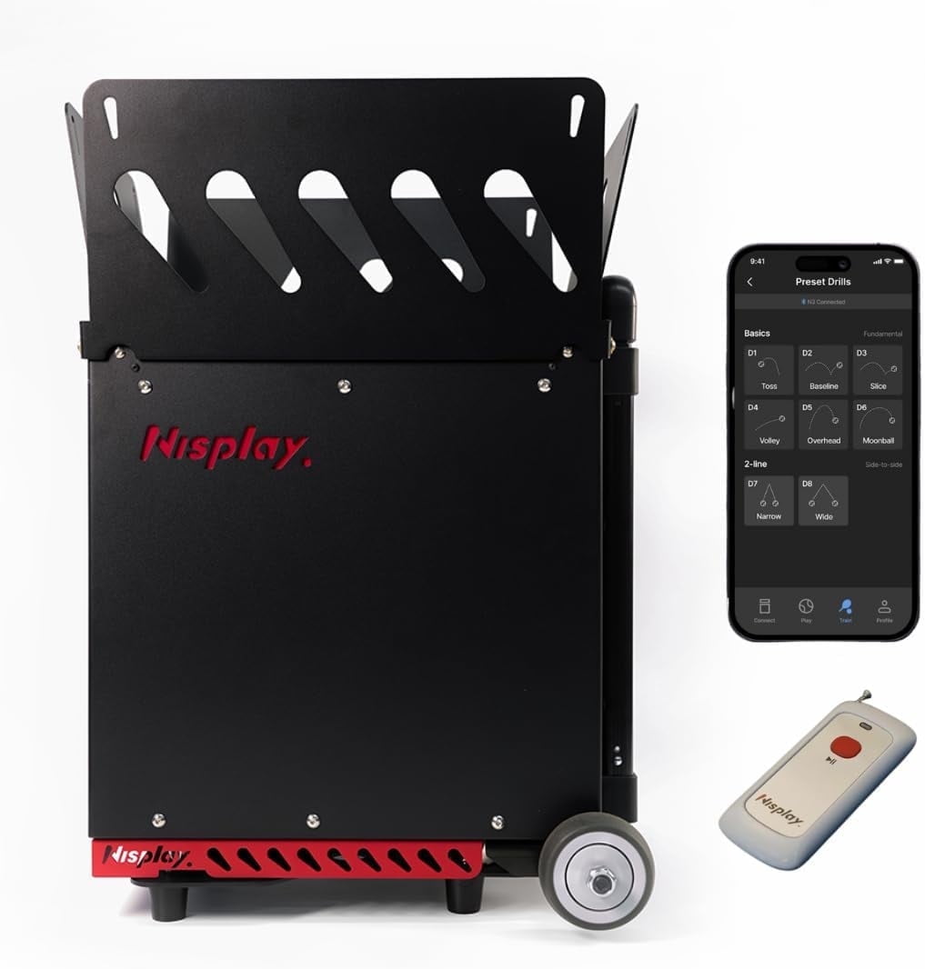 Nisplay N3 - Portable Tennis Ball Machine with App control and ...