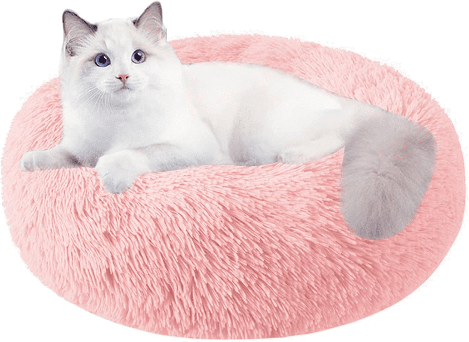 Nisrada Calming Donut Dog Bed Anti-Anxiety, Self Warming, Cozy Soft ...