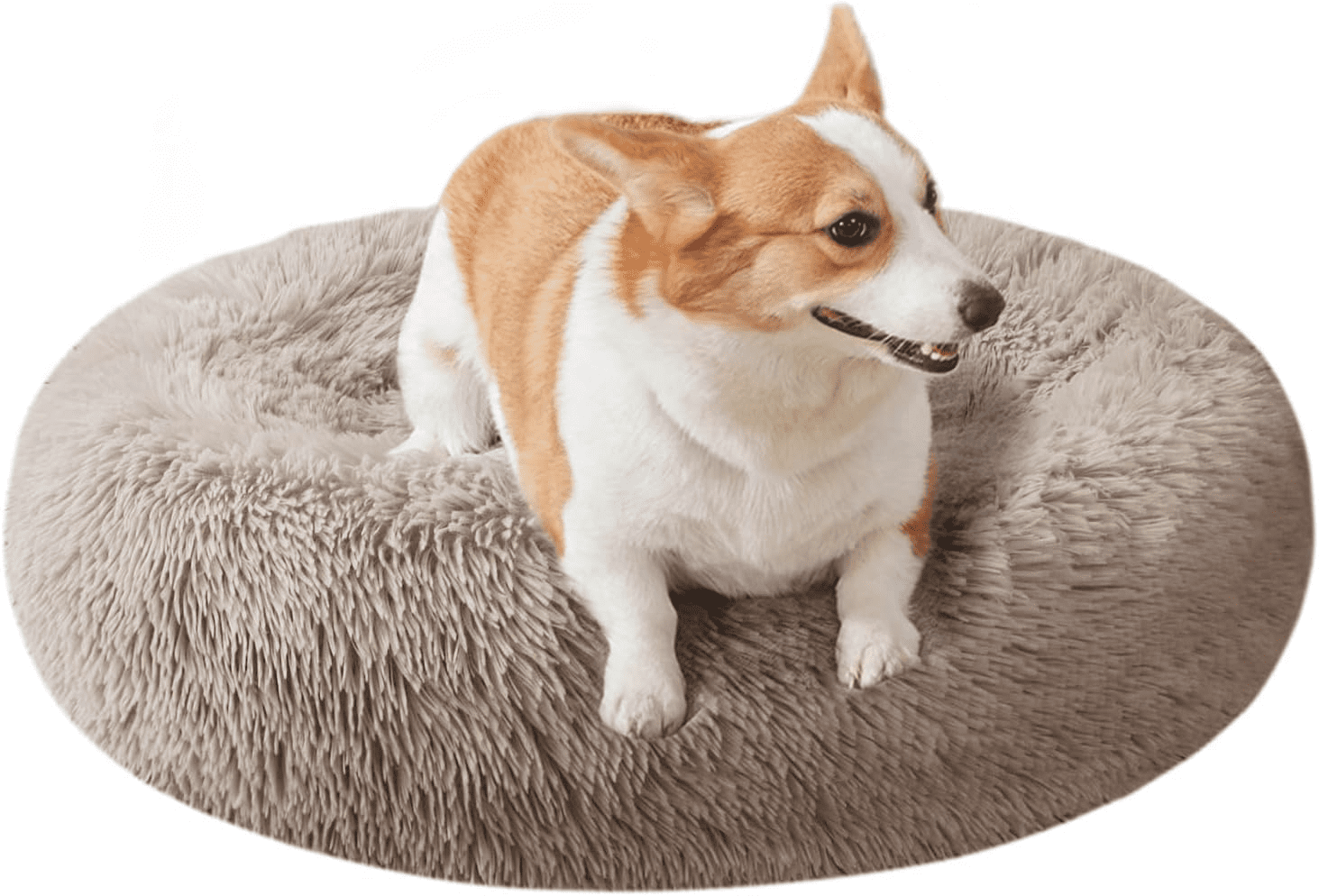 Nisrada Calming Donut Dog Bed Anti-Anxiety, Self Warming, Cozy Soft ...
