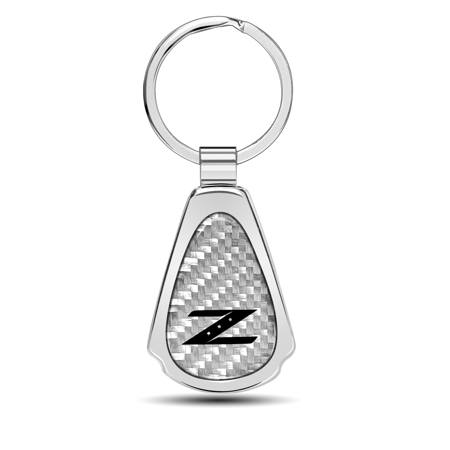 Nissan 350Z Z Logo Real Silver Dome Carbon Fiber Chrome Metal Teardrop ...