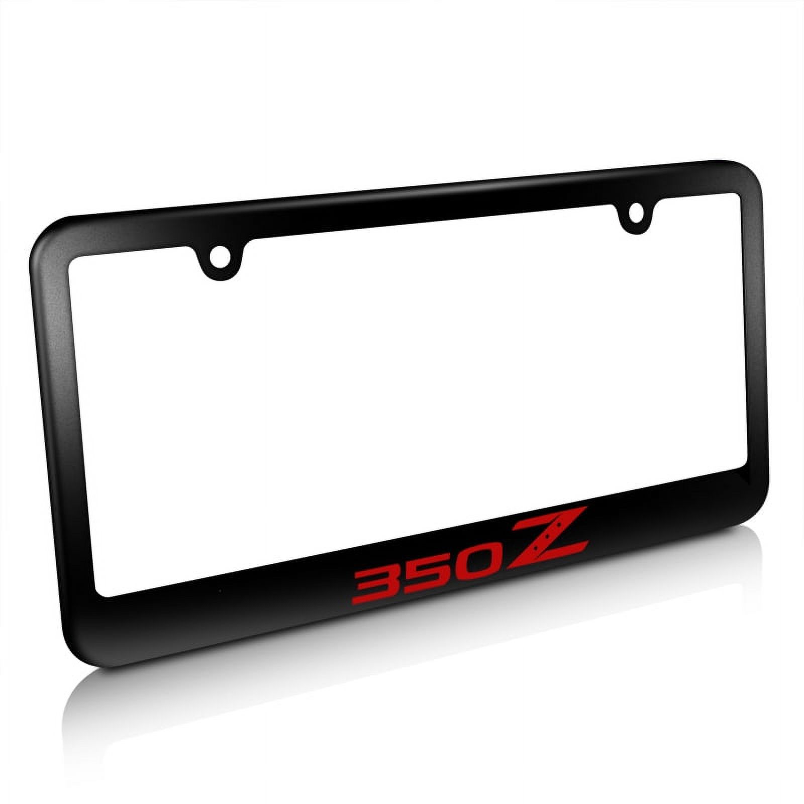 Nissan 350Z in Red Matte Black Metal License Plate Frame - Walmart.com