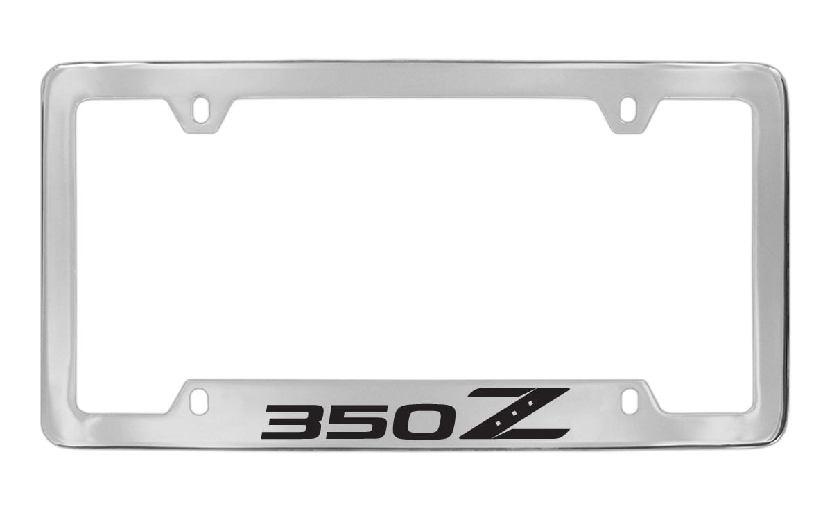 Nissan 350z Chrome Plated Metal Bottom Engraved License Plate Frame ...