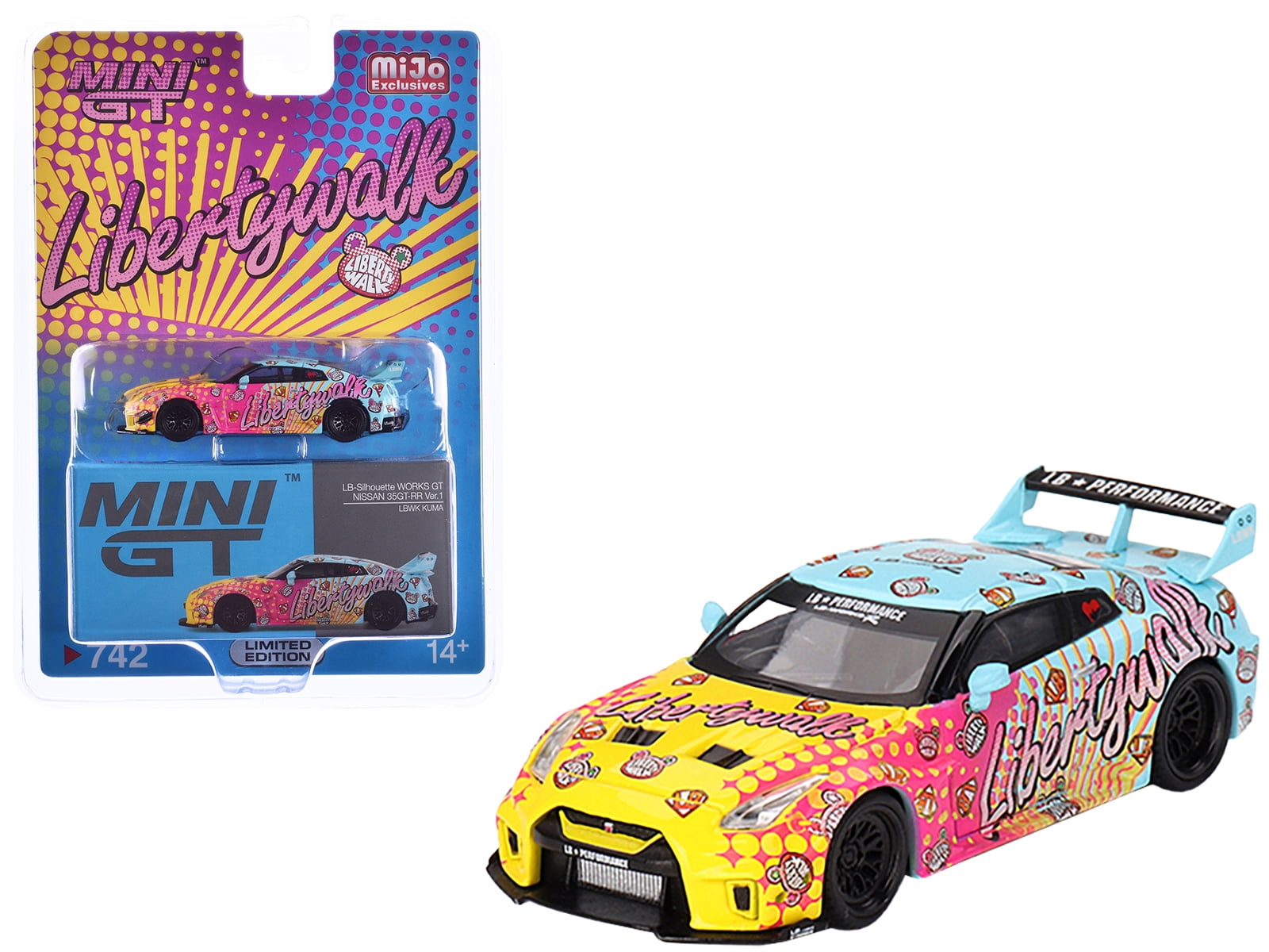 Nissan 35GT-RR Ver.1 "LB-Silhouette Works GT" Light Blue and Yellow ...