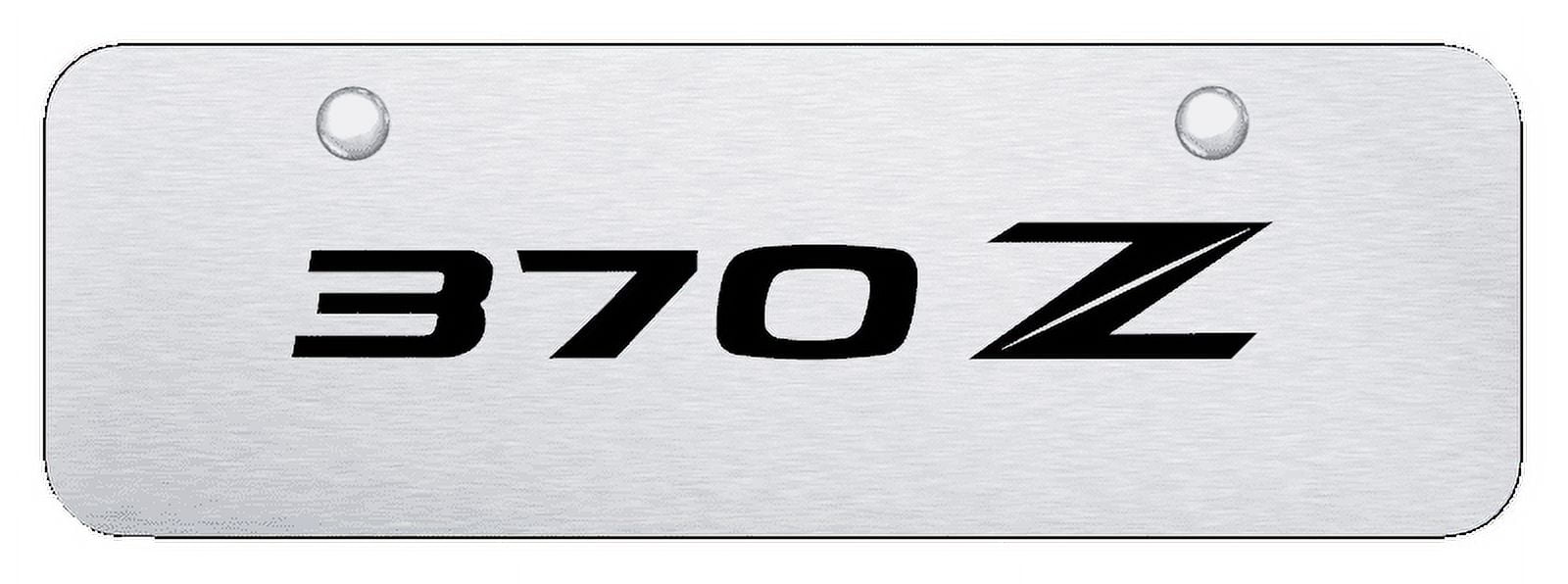 Nissan 370Z Laser Etched Logo Mini License Plate (Brushed Chrome ...