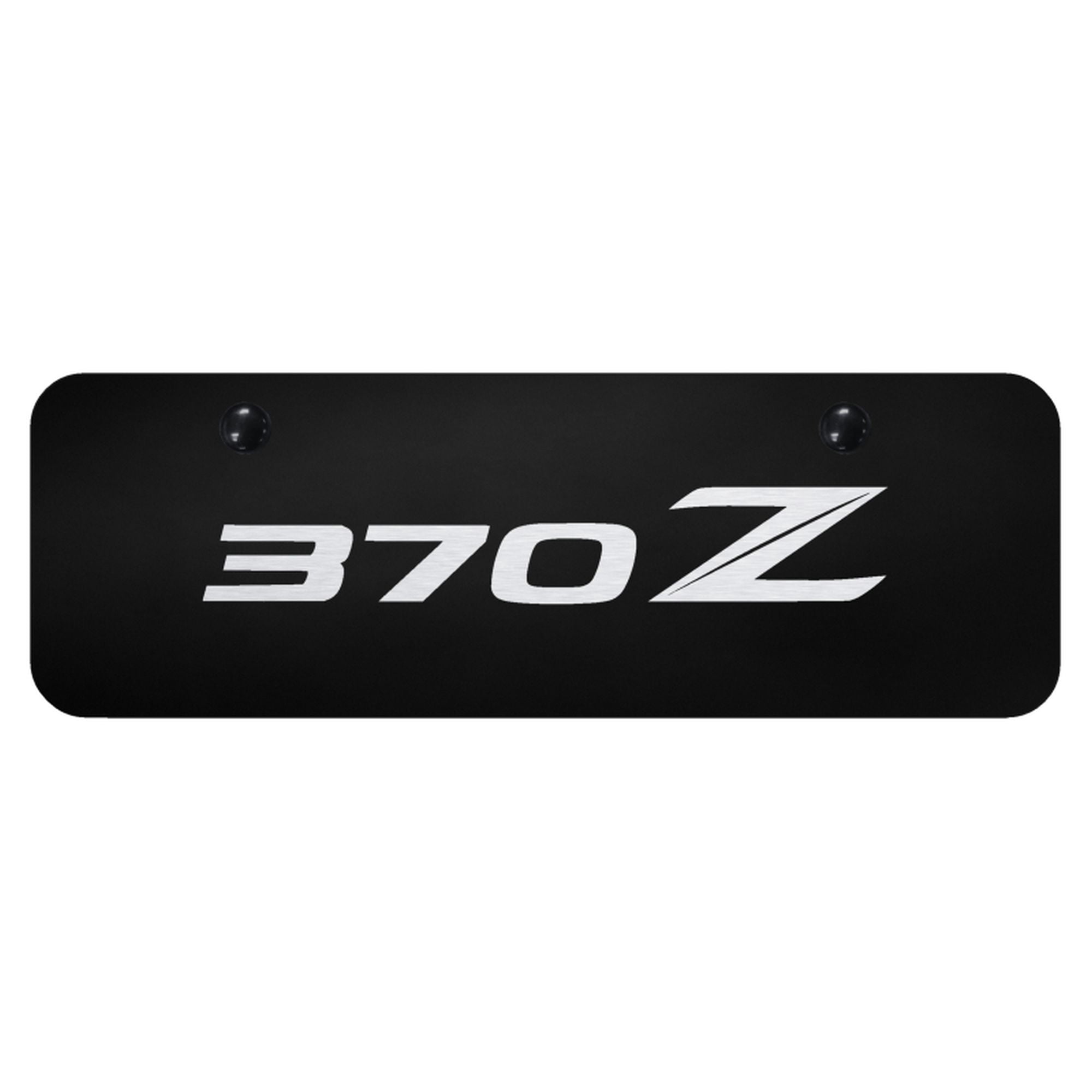 Nissan 370Z Laser Etched Logo Mini License Plate (Chrome on Black ...