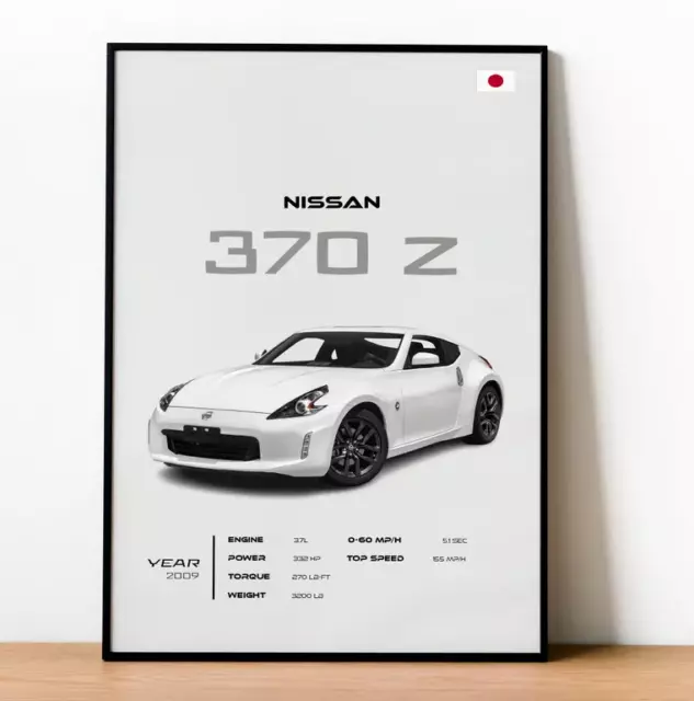 Nissan 370Z Poster - Japanese Sports Car Wall Art - Automotive Wall ...