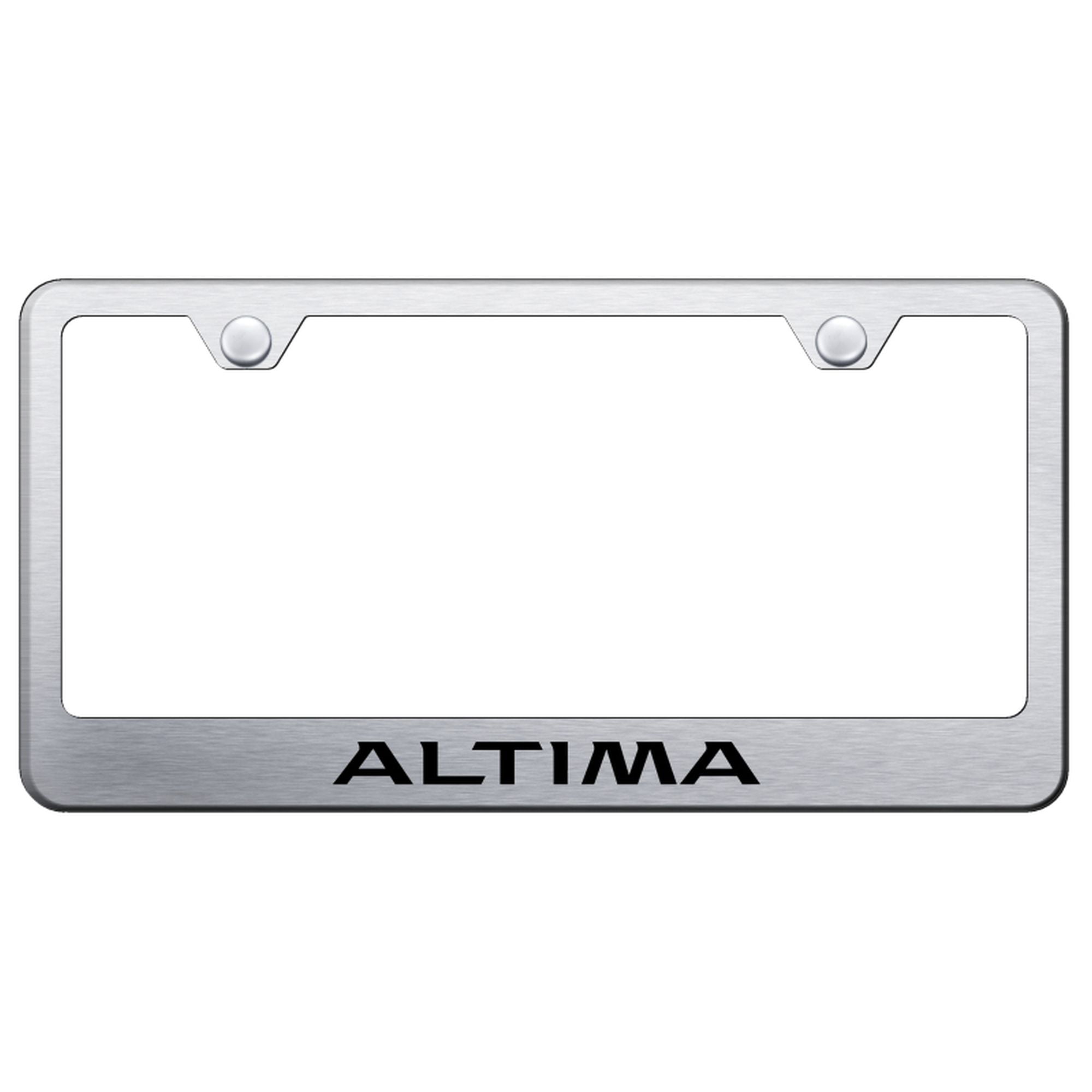 Nissan Altima Laser Etched Logo Stainless Steel License Plate Frame ...