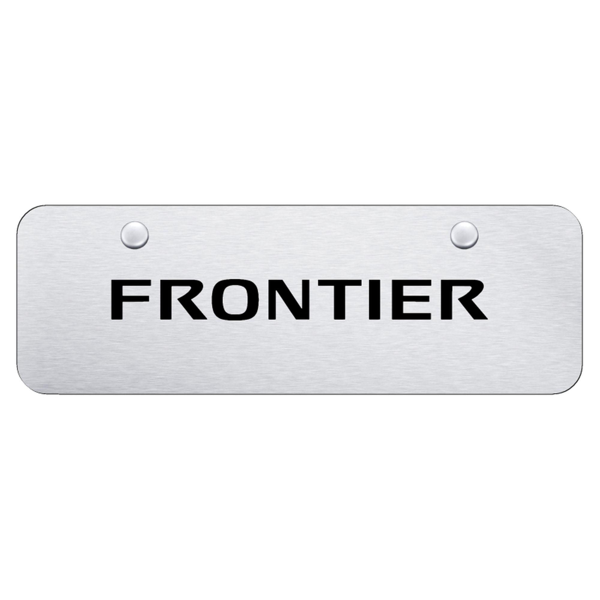 Nissan Frontier Laser Etched Logo Mini License Plate (Brushed Chrome ...