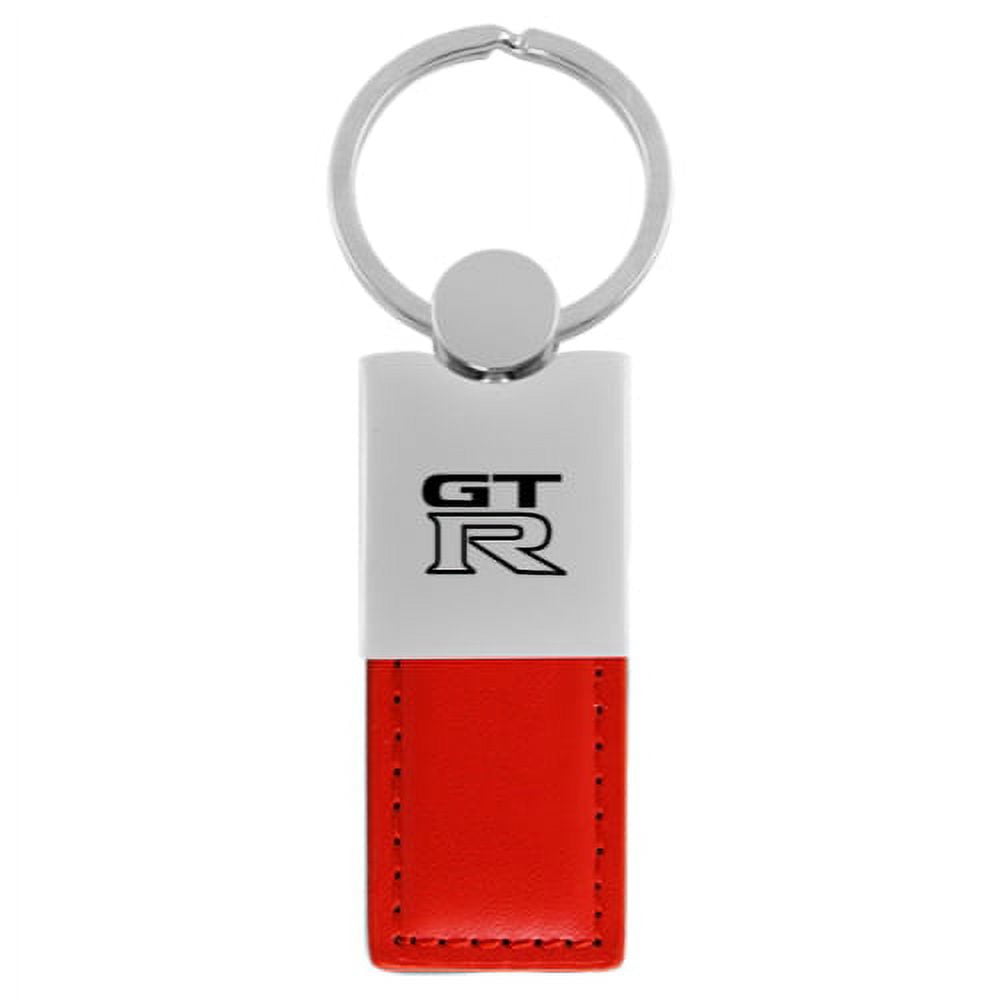 Nissan GT-R Keychain & Keyring - Duo Premium Red Leather - Walmart.com
