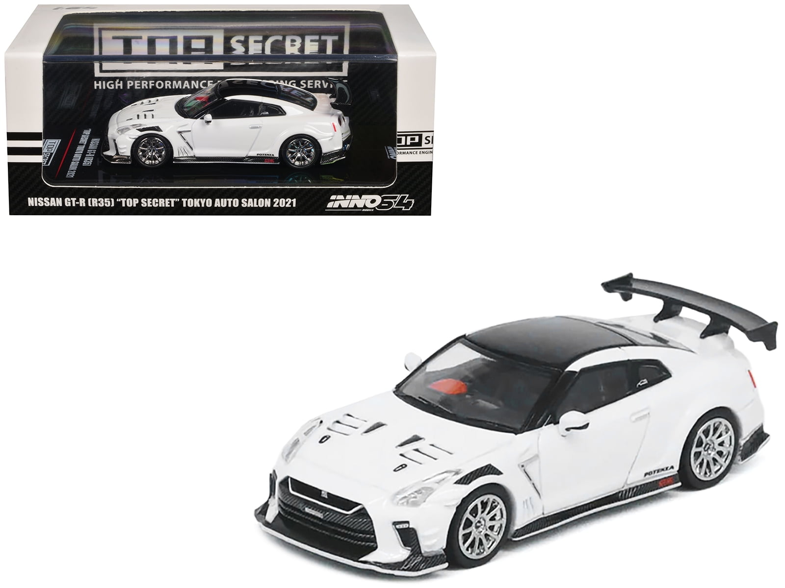 Nissan GT-R (R35) "Top Secret" RHD (Right Hand Drive) White with Black ...