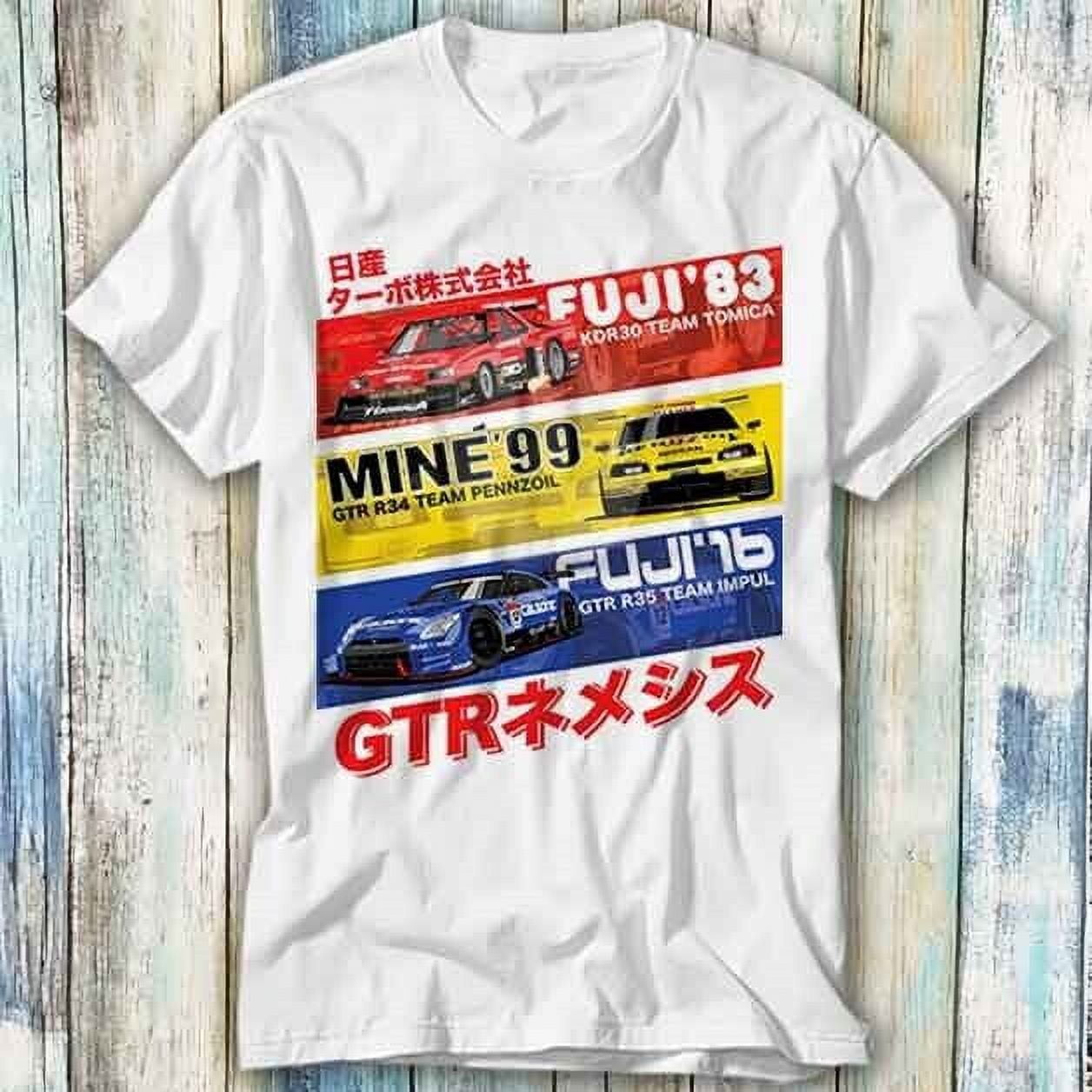 Nissan GTR History R30 R32 R34 Magazine T Shirt Meme Gift Top Tee ...