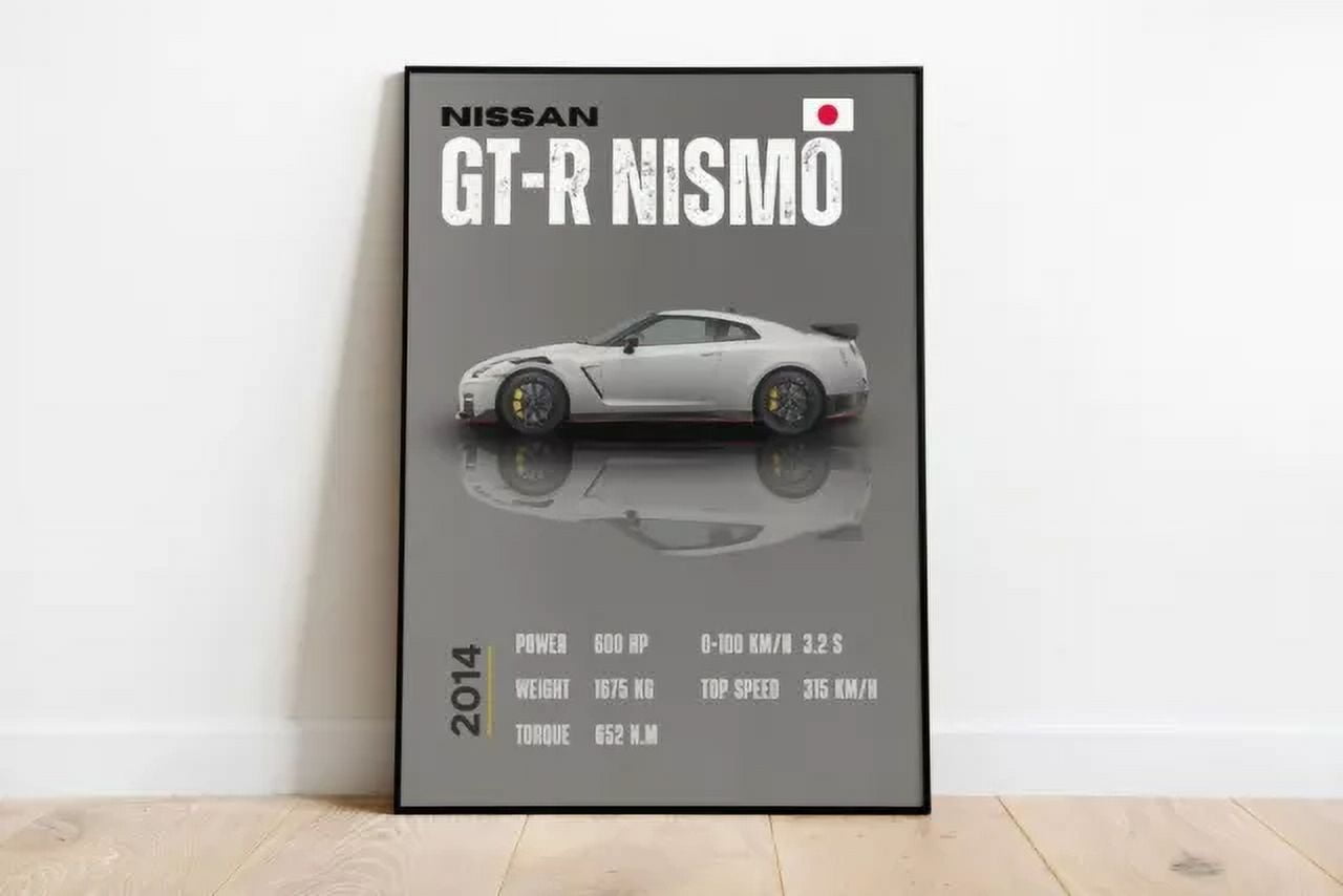 Nissan Gt-R Nismo Poster Art Print For Car Enthusiasts NO FRAMED POSTER ...