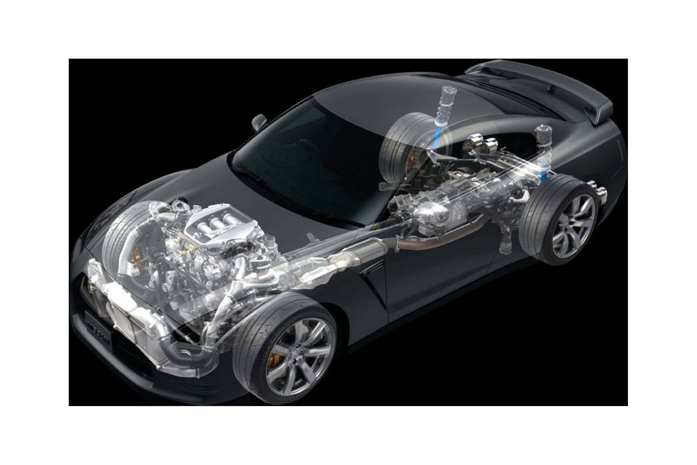 Nissan Gtr Cutaway Poster Metal Sign 8Inx 12In Metal Print 8x12 Square ...