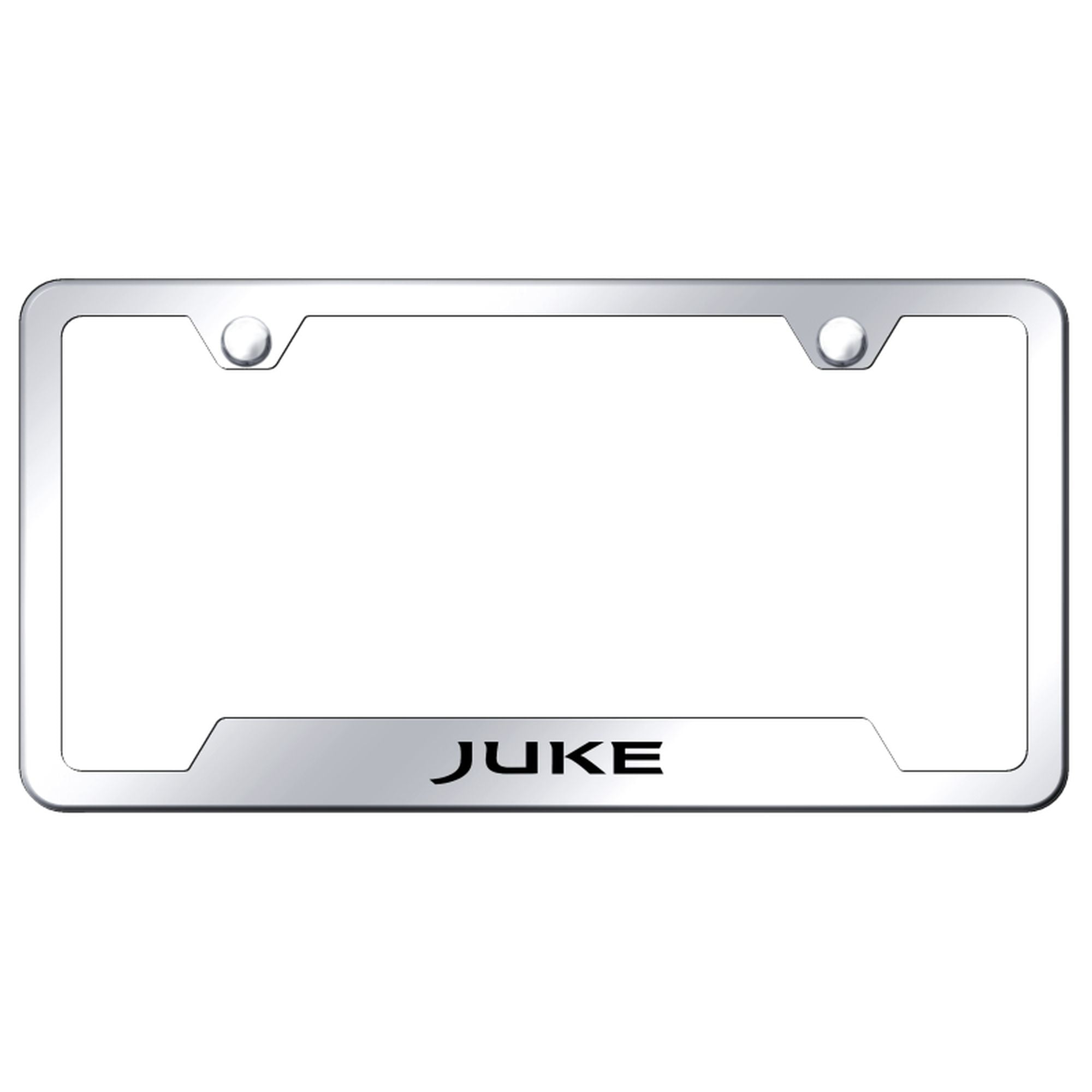 Nissan Juke Laser Etched Logo Cut-Out License Plate Frame (Chrome ...