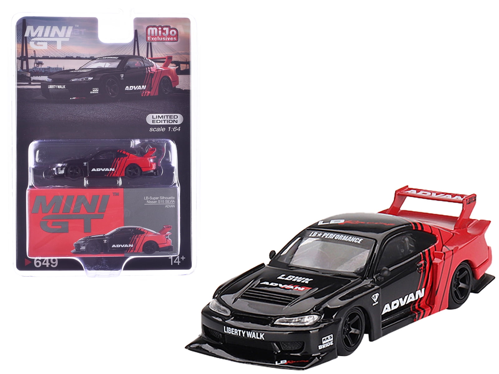 Nissan "LB-Super Silhouette" S15 SILVIA RHD (Right Hand Drive) Red and ...