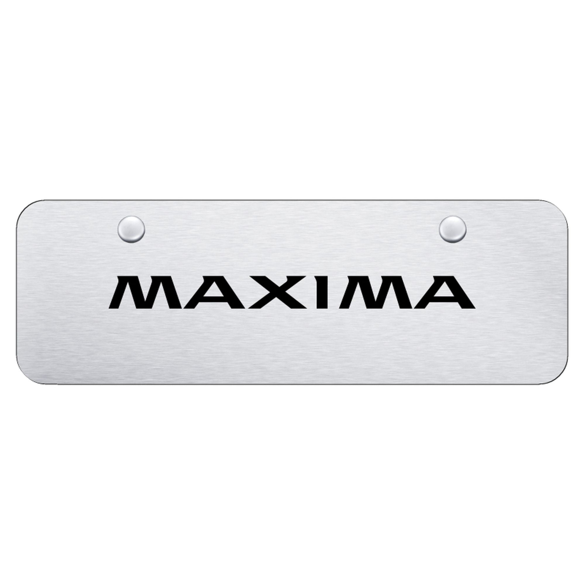 Nissan Maxima Laser Etched Logo Mini License Plate (Brushed Chrome ...