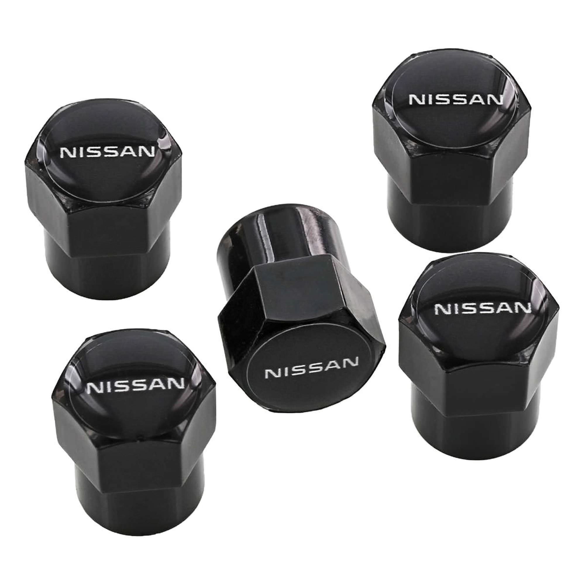 Nissan New Logo Tire Valve Caps Set (Black) - Walmart.com