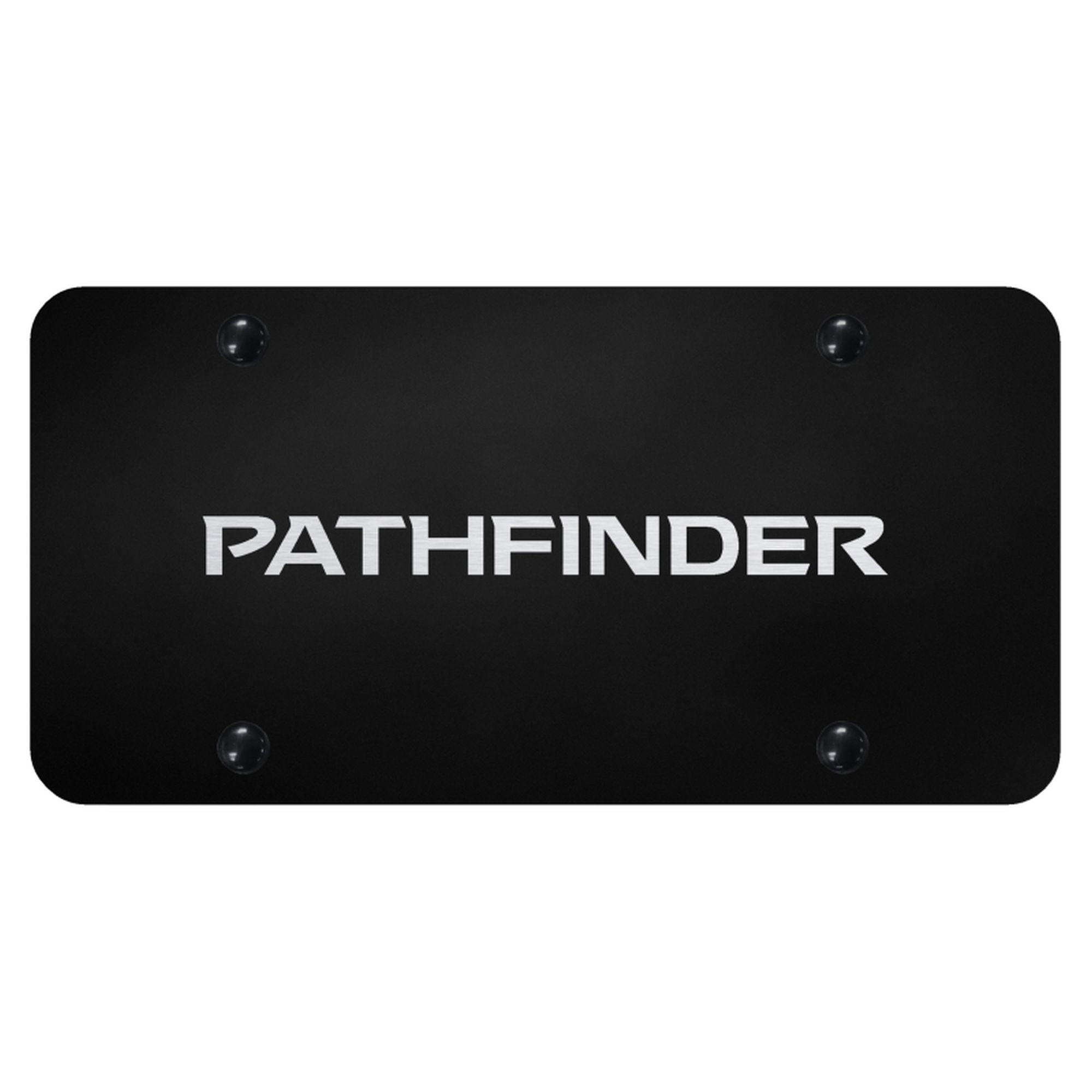 Nissan Pathfinder Laser Etched Logo License Plate (Black) - Walmart.com