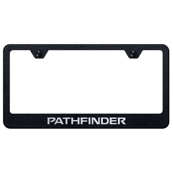 Nissan Pro-4X Laser Etched Logo Mini License Plate (Chrome on Black ...