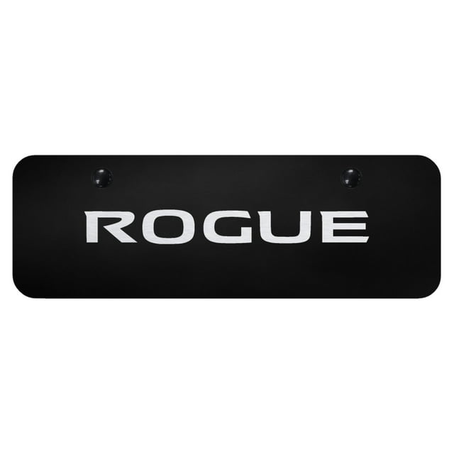 Nissan Rogue Laser Etched Logo Mini License Plate (Chrome on Black ...