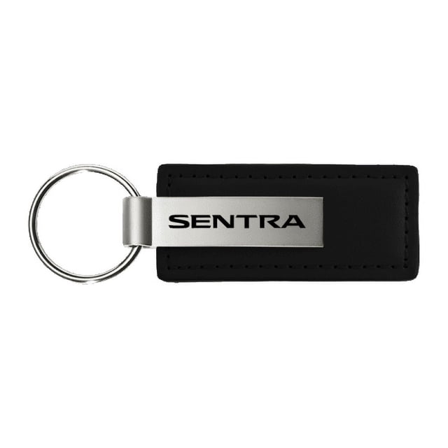 Nissan Sentra Black Leather Key Fob Authentic Logo Key Chain Official ...