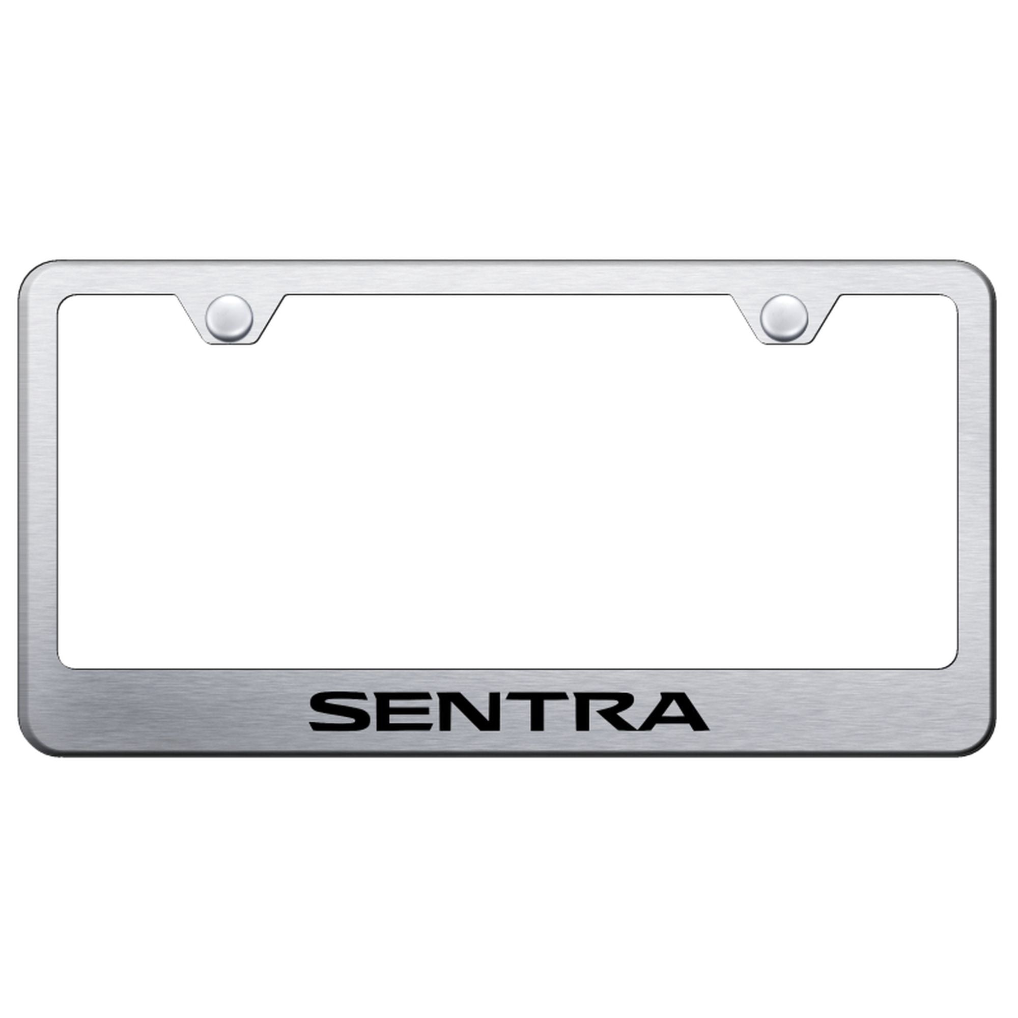 Nissan Sentra Laser Etched Logo Stainless Steel License Plate Frame ...