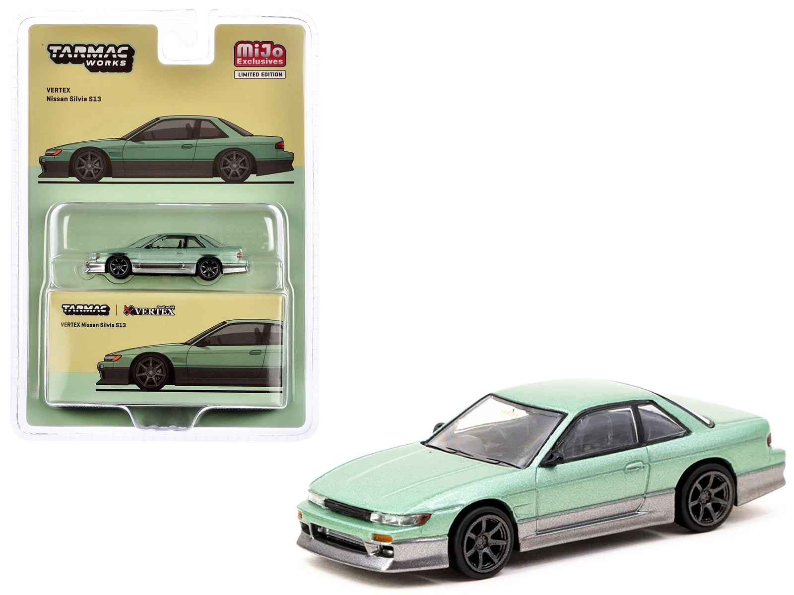 Tarmac Works Nissan Silvia S13 Vertex Edition - Green - Walmart.com