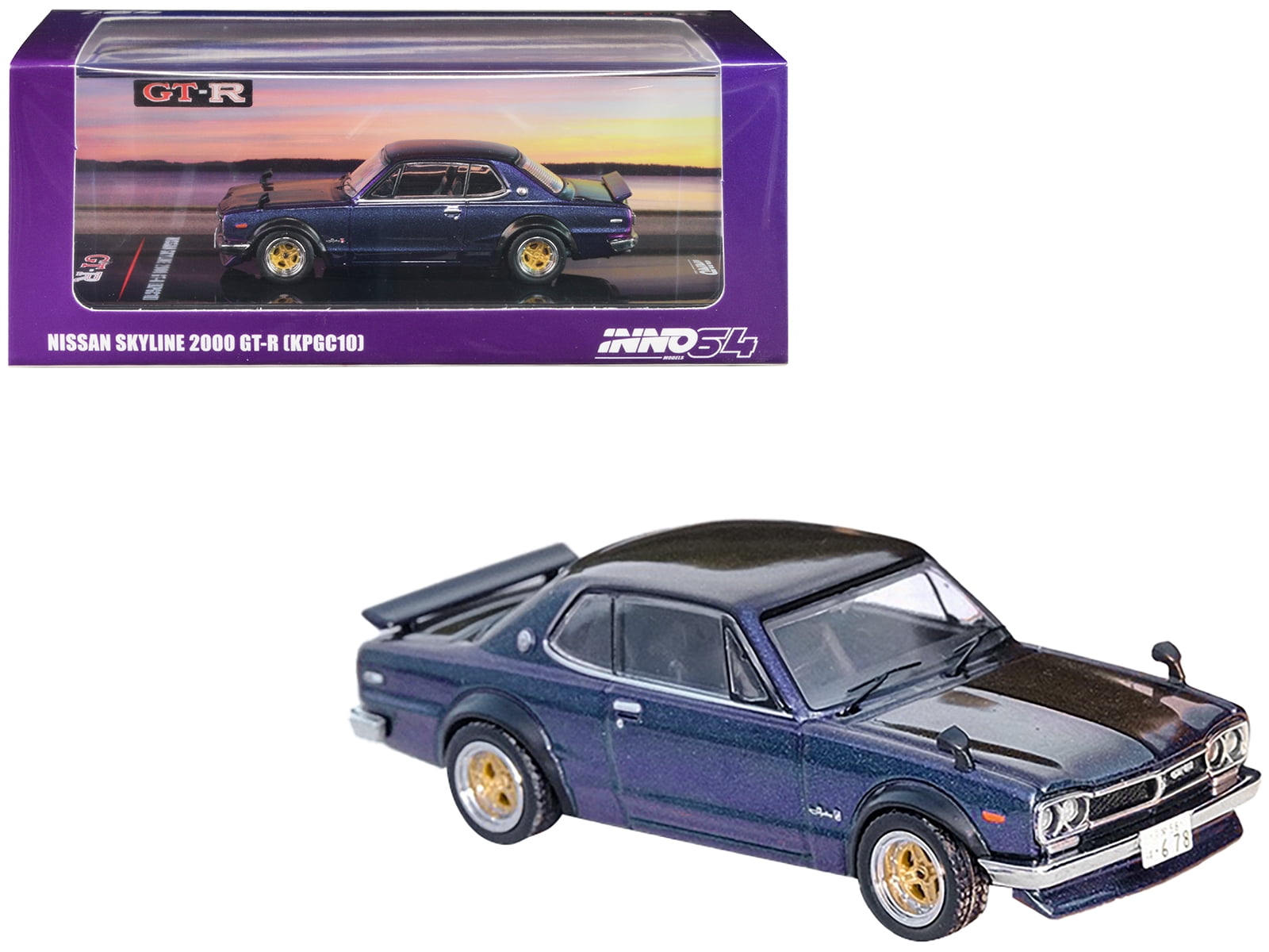 Nissan Skyline 2000 GT-R (KPGC10) RHD (Right Hand Drive) Magic Purple II Metallic 1/64 Diecast ...