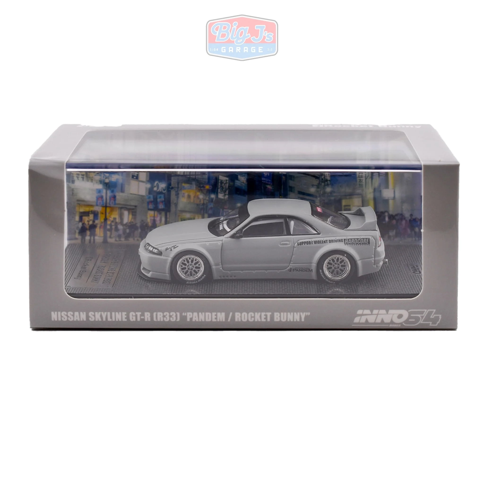 Nissan Skyline GT-R (R33) Pandem / Rocket Bunny Cement Grey Inno 64 - Walmart.com