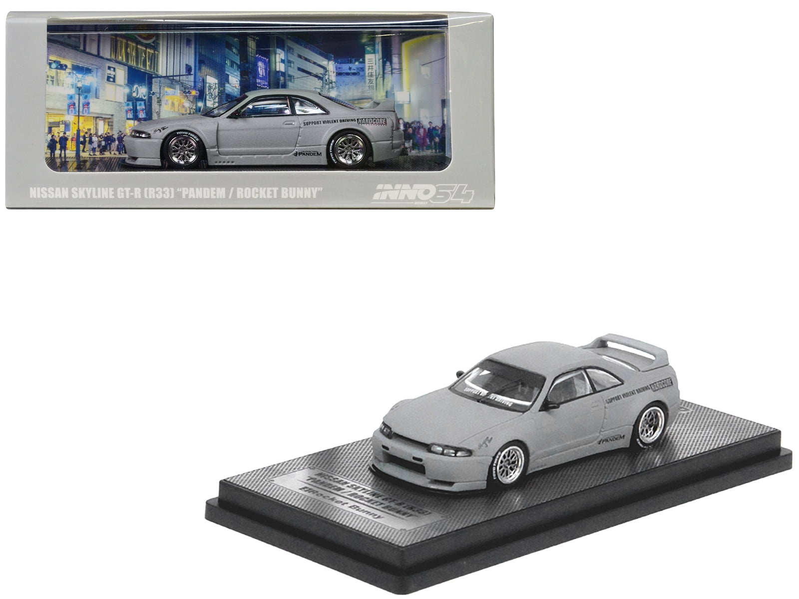 Nissan Skyline GT-R (R33) Pandem / Rocket Bunny Cement Grey Inno 64 ...