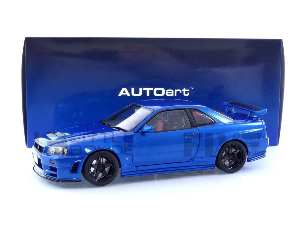 Autoart 1/18 Nissan Skyline GT-R R34 Nismo Z-TUNE RHD Bayside Blue Model Car - Diecast Toy GTR ...