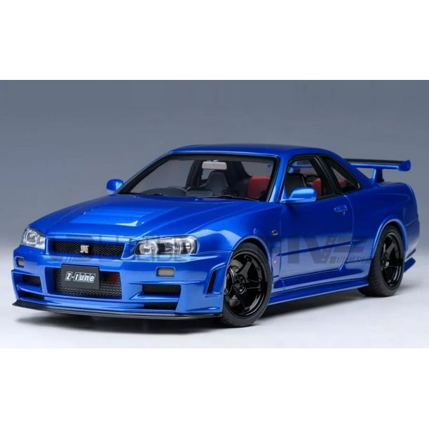 Nissan Skyline GT-R R34 Nismo Z-TUNE RHD (Right Hand Drive) Bayside Blue 1/18 Model Car by ...