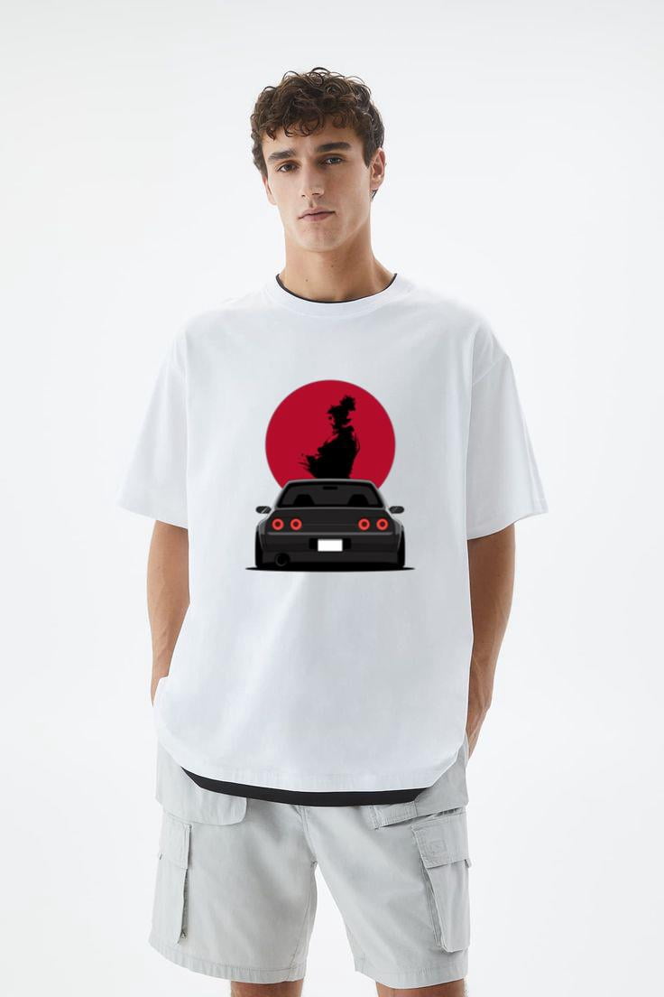 Nissan Skyline GTR R32 Samurai T-Shirt Red Moon Sunset JDM Car Meme ...