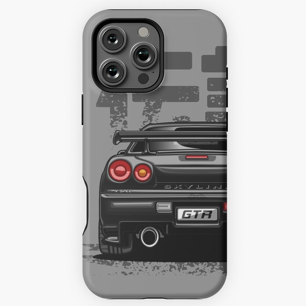 Nissan Skyline GTR R34 Brilliant Black JDM Sports Car A249 Protective ...