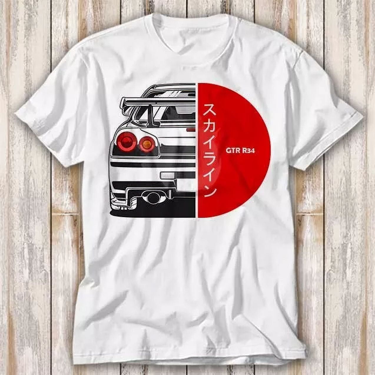 Nissan Skyline GTR R34 Red Half Moon Sunset T Shirt - Walmart.com
