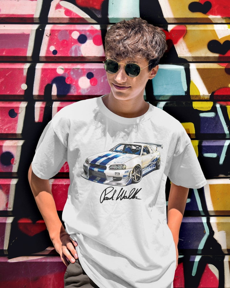 Nissan Skyline Gt-R R34, Shirt Fast And Furious, Paul Walker R34, Car ...