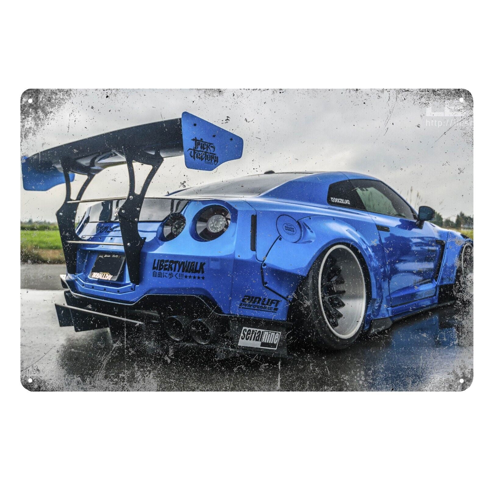 Nissan Skyline Gtr Liberty Walk Car Metal Poster Tin Sign 20x30cm for ...