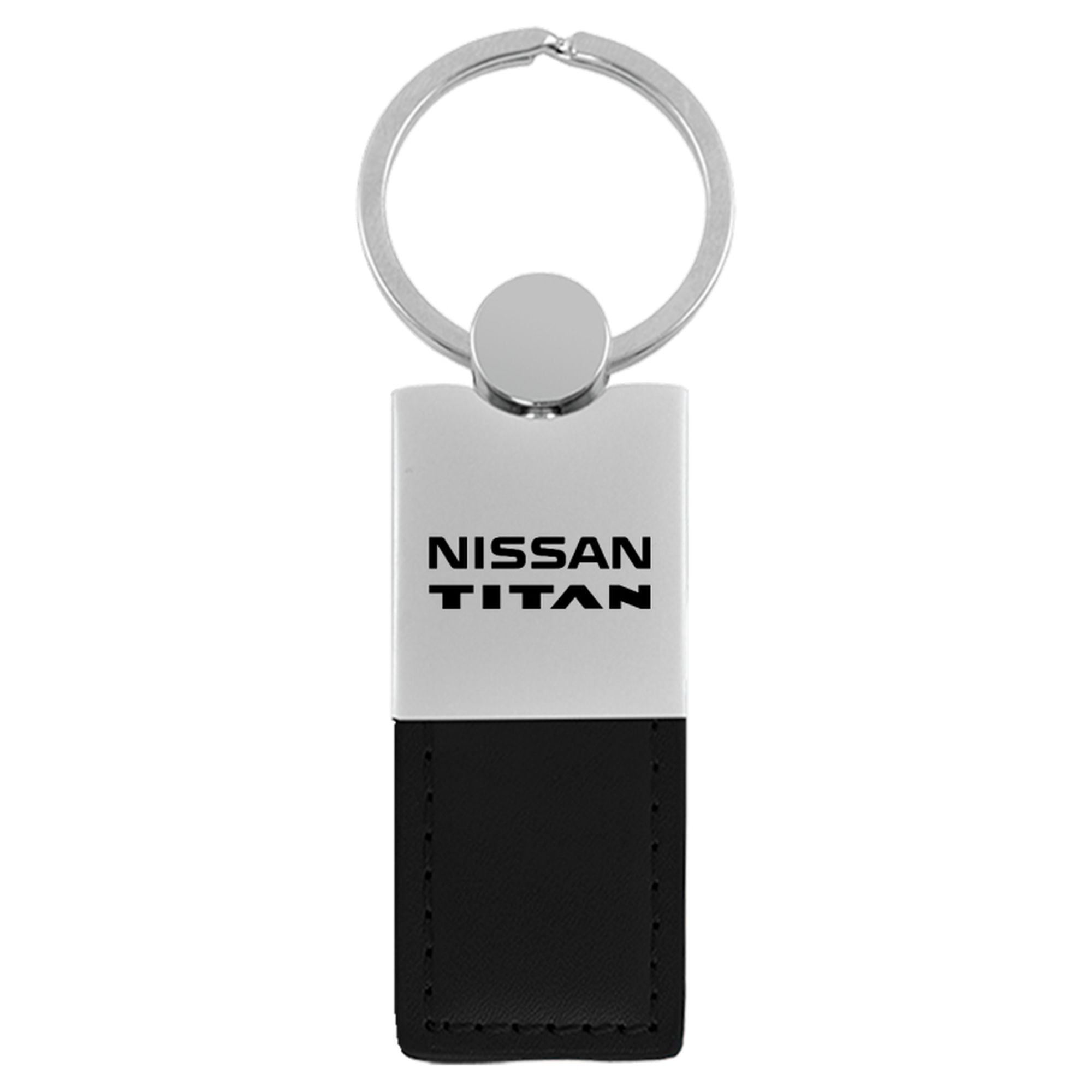 Nissan Titan Duo Rectangular Leather Key Chain (Black) - Walmart.com