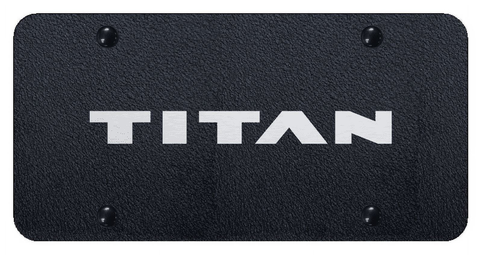 Nissan Titan Laser Etched Logo License Plate (Rugged Black) - Walmart.com
