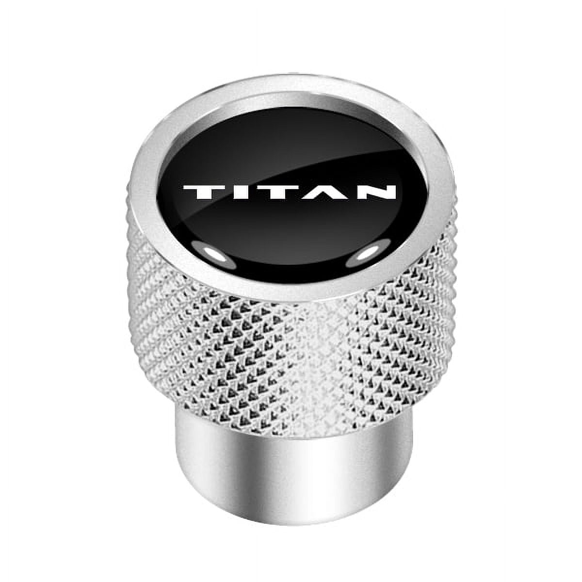 Nissan Titan Logo in Black on Shining Silver Aluminum Tire Valve Stem ...