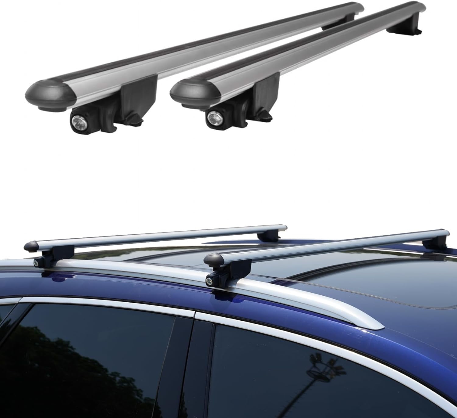 Nissan Rogue 2014-2023 Roof Racks Cross Bars Luggage Carrier Silver Set ...