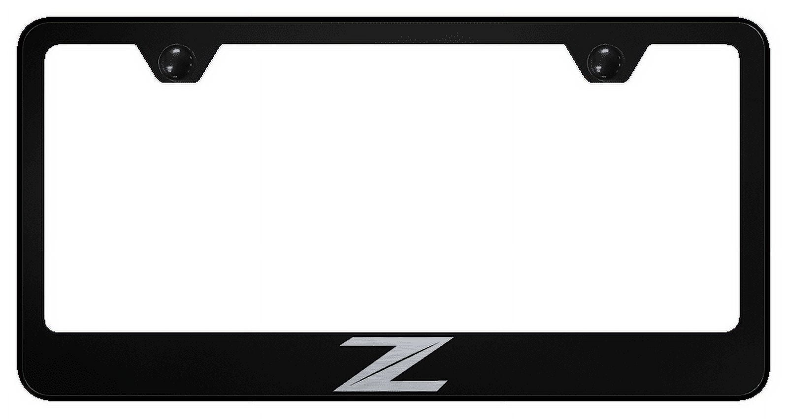 Nissan Z Laser Etched Logo Stainless Steel License Plate Frame (Chrome ...